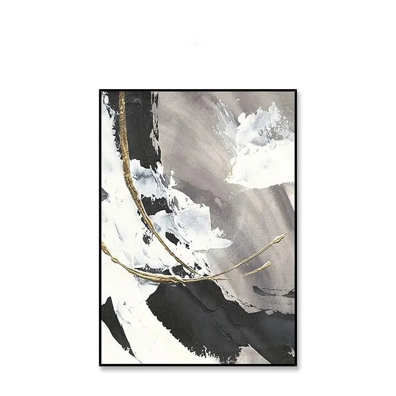 Abstract Shades Of Black Grey Wall Art Fine Art Canvas Prints Modern N ...