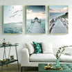 Blue Green Beach Surf Scene Tropical Dream Landscape Wall Art Fine Art ...