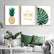 Inspirational Quotes Posters Golden Pineapple Green Leaf Monstera Wall ...