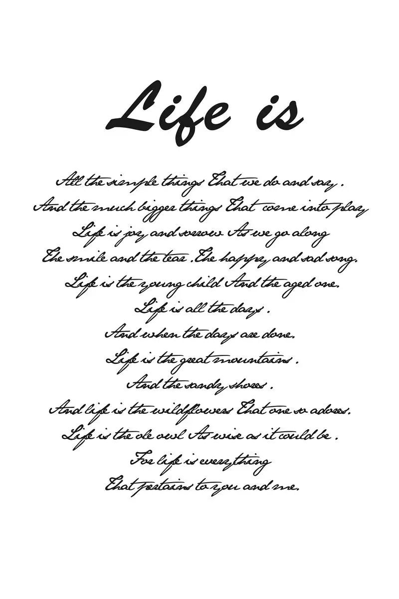 Inspirational Words Poster Black White Wall Art Fine Art Canvas Prints ...