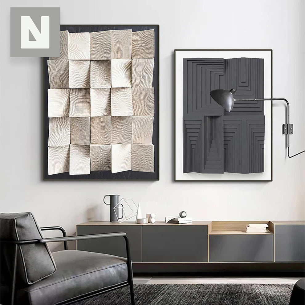 Modern Aesthetics Abstract 3D Effect Wall Art Pictures For Living Room ...