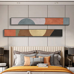 Colorful Tall Abstract Slim Format Wall Art For Modern Living Room ...