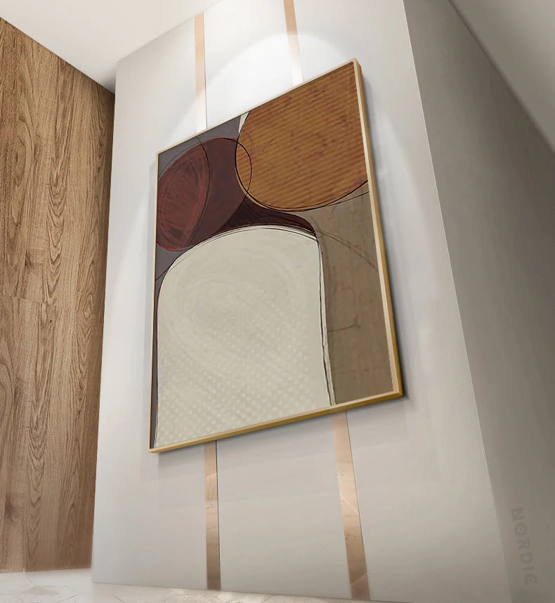 Modern Color Curves Abstract Geometric Wall Art Fine Art Line Art Canv ...