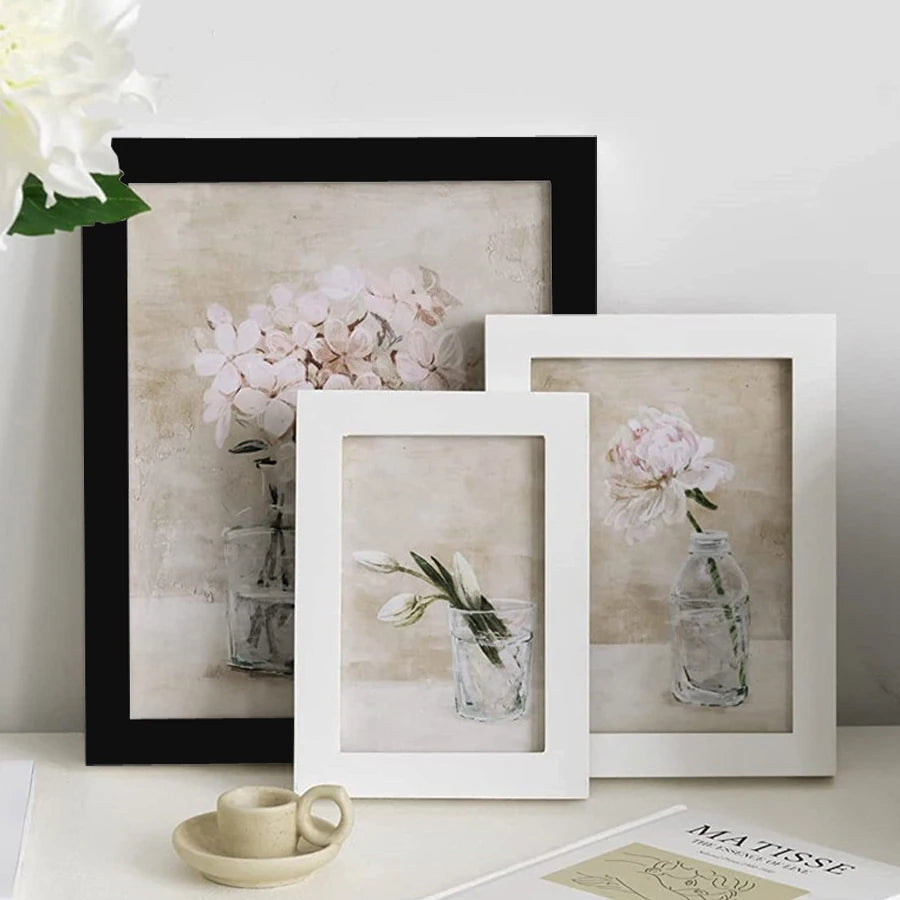 rustic white photo frames