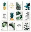 Inspirational Quotes Posters Golden Pineapple Green Leaf Monstera Wall ...