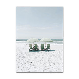 Blue Green Beach Surf Scene Tropical Dream Landscape Wall Art Fine Art ...
