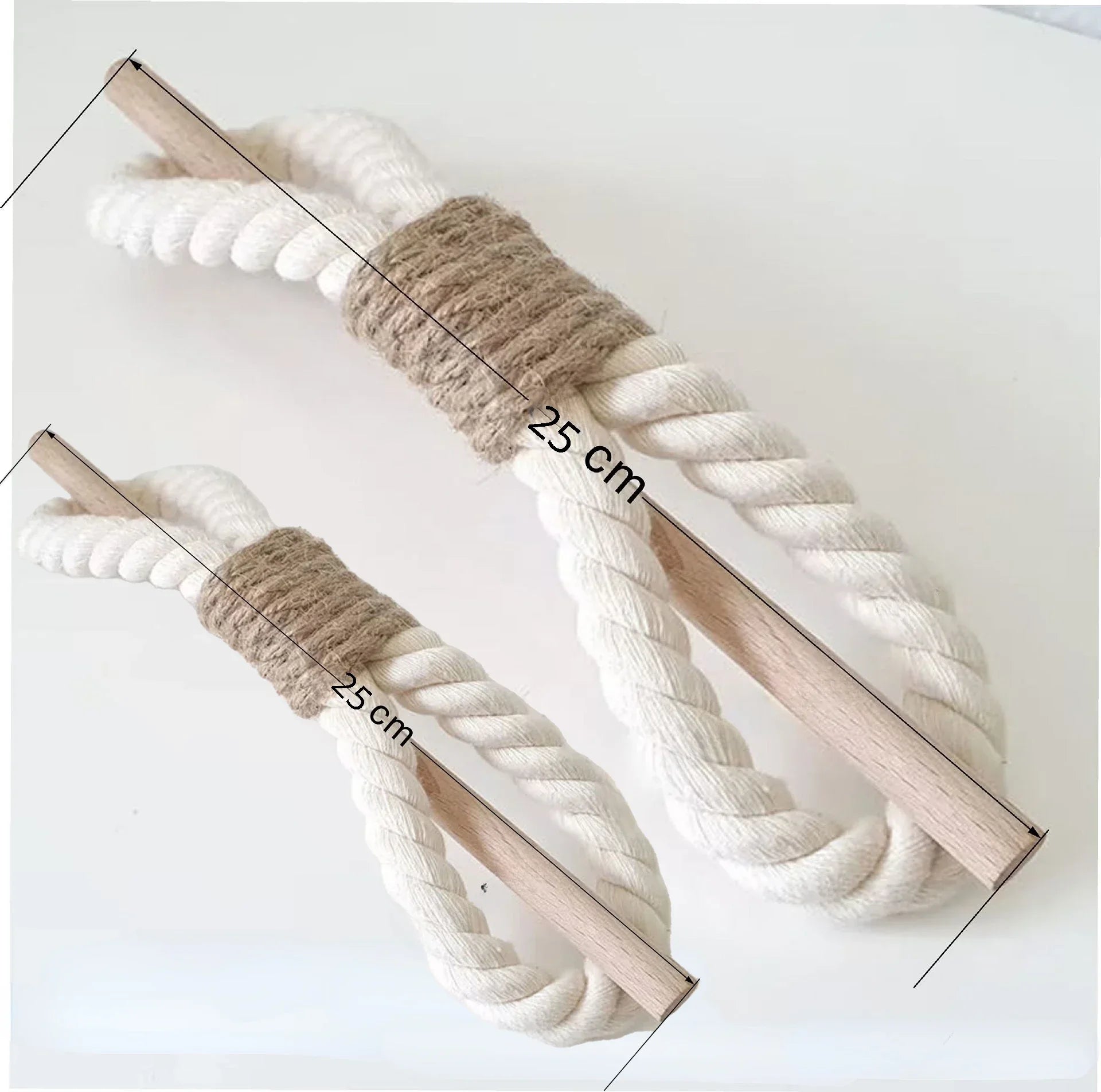 Natural Wood Hemp Rope Curtain Tie Binding Decoration For Living Room ...