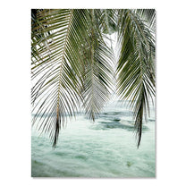 Blue Green Beach Surf Scene Tropical Dream Landscape Wall Art Fine Art ...