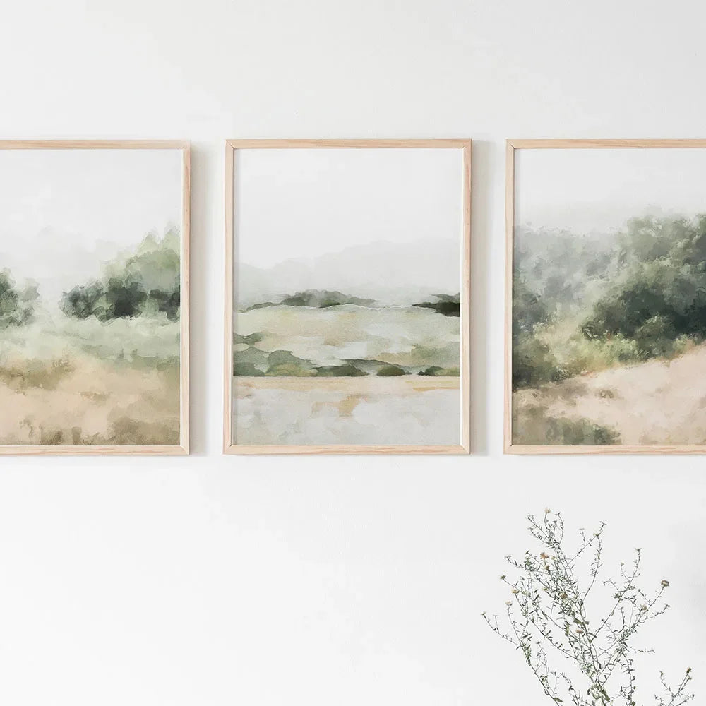 Simple Minimalist Neutral Colors Landscape Art Prints Pictures For ...