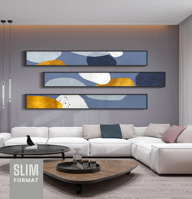 Colorful Nordic Abstract Slim Format Wall Art Fine Art Canvas Prints V ...
