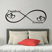 Together Forever Infinity Love Heart Decal Wall Sticker For Bedroom ...