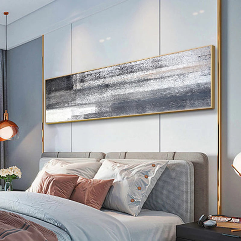 Modern Urban Gray Abstract Wall Art Vertical / Horizontal Format ...