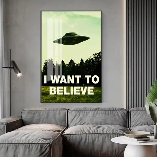 Vintage Sci-fi UFO Poster Wall Art - Retro Pictures For Living Room ...