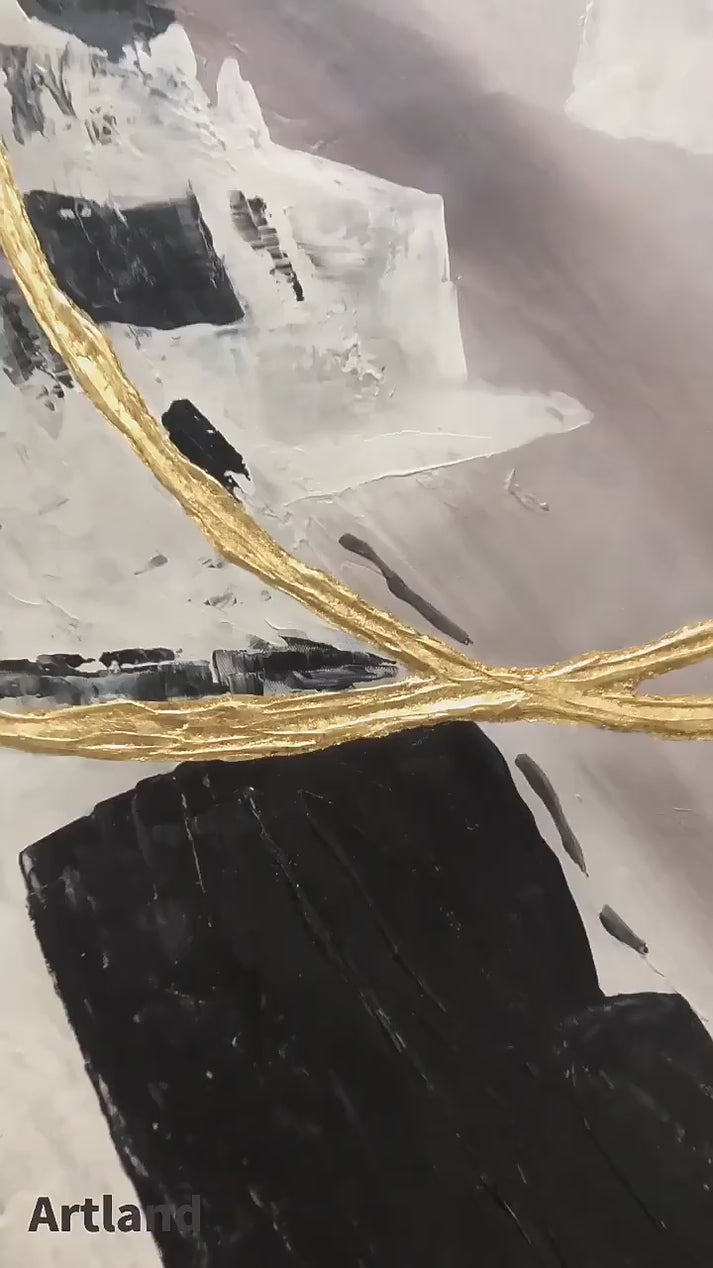 * Hand Painted * Modern Abstract Art Large Format Painting For Entrance ...