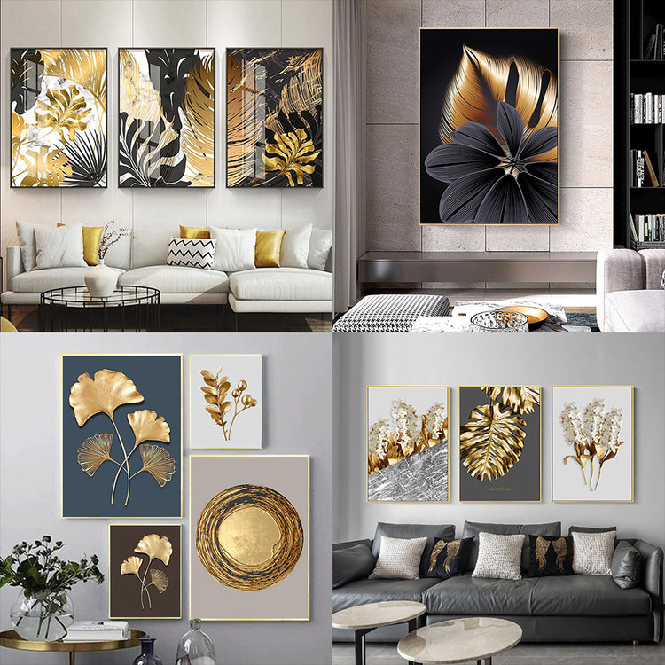 Nordic Gold Collection - Luxury Wall Art Decor For Contemporary ...