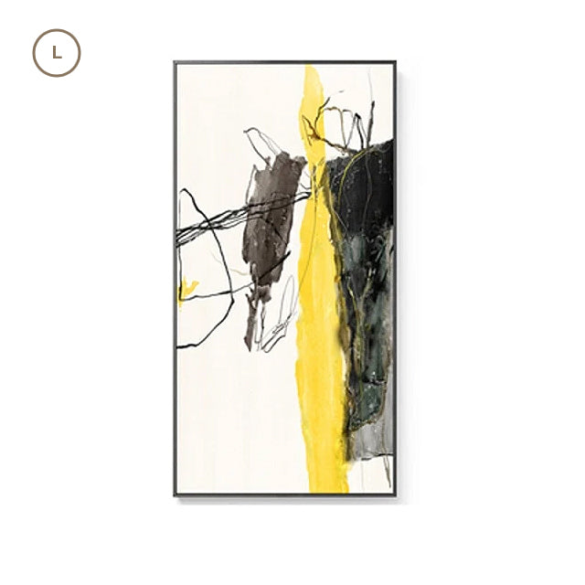 Modern Nordic Abstract Elements Vertical Format Wall Art Fine Art Canv ...