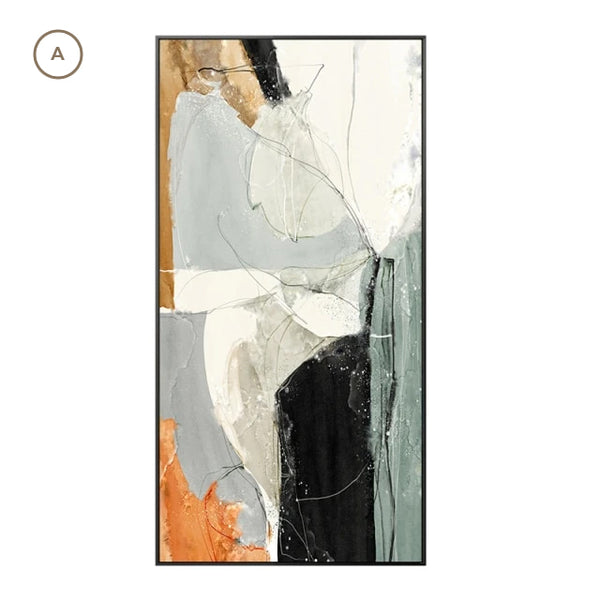 Modern Nordic Abstract Elements Vertical Format Wall Art Fine Art Canv ...