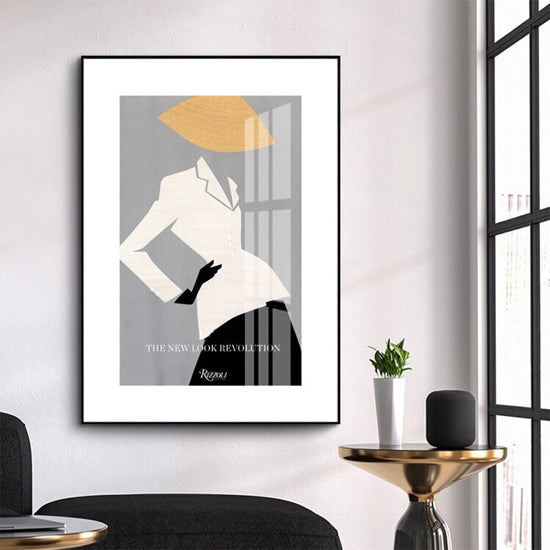 Vintage Fashion Haute Couture Poster Stylish Salon Art Canvas Prints ...